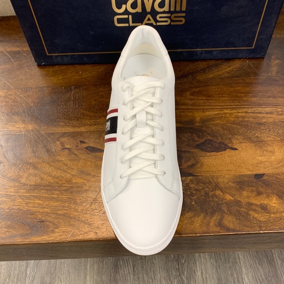 Class Roberto Cavalli | Shoes | Class Roberto Cavalli White Low Leather ...
